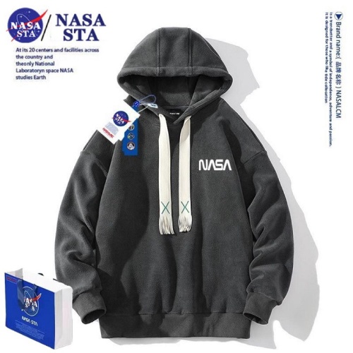 NASA STA เสื้อสเวตเตอร์มีฮู้ดผู้ชาย ins เสื้อแจ็คเก็ตแขนยาวหลวมด้านบน ...