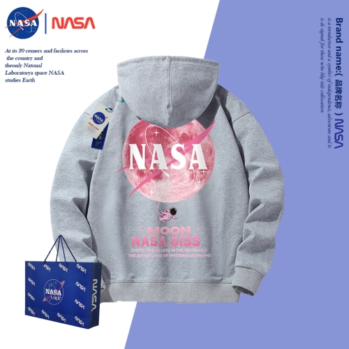 NASA Co-Branded Hooded Sweatshirtผู้ชายและผู้หญิงดวงจันทร์นักบินอวกาศ ...