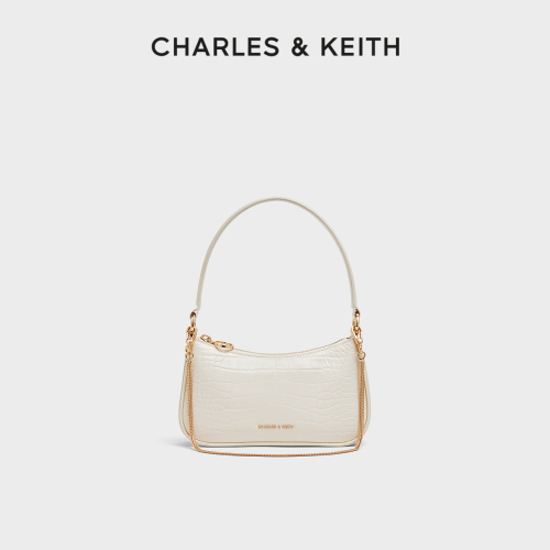 CHARLES&KEITH ใหม่ Shoulder bags CK2-80151362-B ลายจระเข้โซ่ไหล่รักแร้ ...