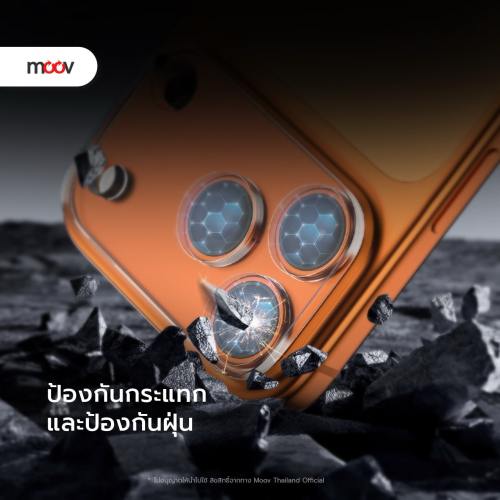 [แพ็คส่ง 1 วัน] Moov LP04 ฟิล์มเลนส์กล้อง สำหรับ ไอโฟน 17 Pro Max 17 Pro 17 Air For iPhone Full ...
