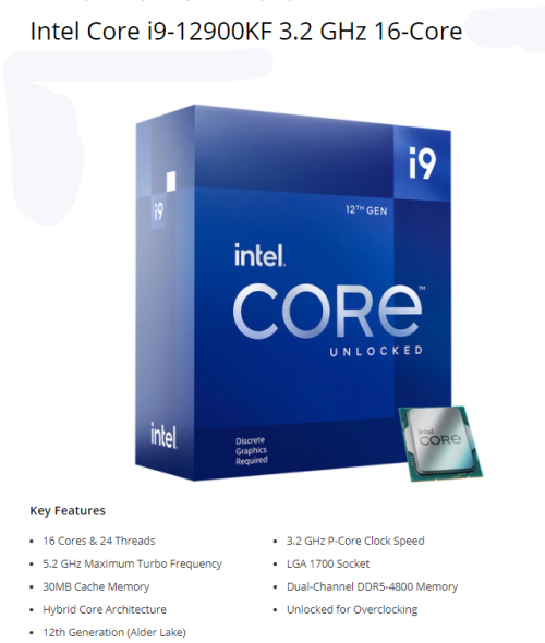 ซีพียู CPU Intel® Core™ i9 12900KF | Thisshop