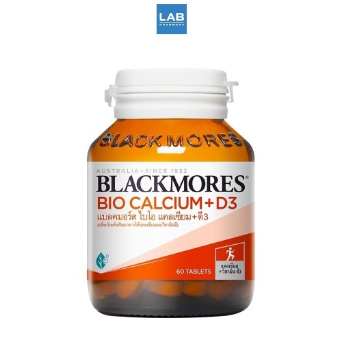 Blackmores Bio Calcium+D3 60 Tablets แบลคมอร์ส ไบโอ แคลเซียม+ดี3 ...