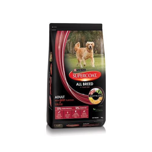 ส่งไว Supercoat ซุปเปอร์โค้ท อาหารสุนัข สูตรสุนัขโต รสเนื้อวัว 10 กก. ...