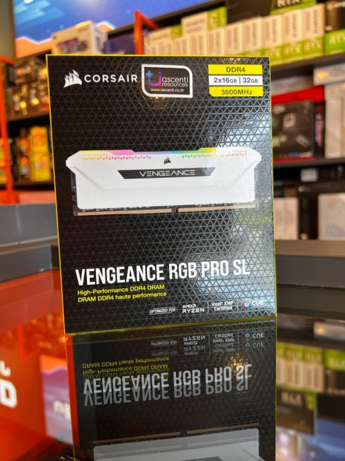CORSAIR 32GB (16GBx2) DDR4 / 3600 RAM PC VENGEANCE PRO SL RGB (White ...