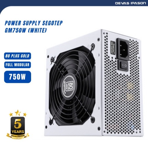 POWER SUPPLY (อุปกรณ์จ่ายไฟ) SEGOTEP GM750W (WHITE) - 750W 80 PLUS GOLD ...