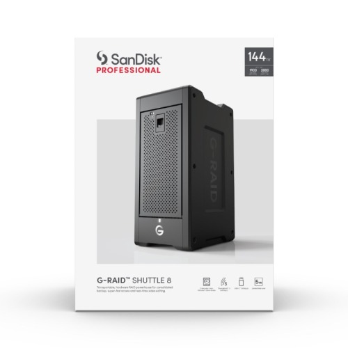SanDisk Professional 144TB G-RAID SHUTTLE 8 (SDPH48H-144T-NBAAB ...