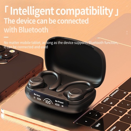 New Ear Hook Y7 Wireless Headphones Tws With Digital Display Bluetooth ...