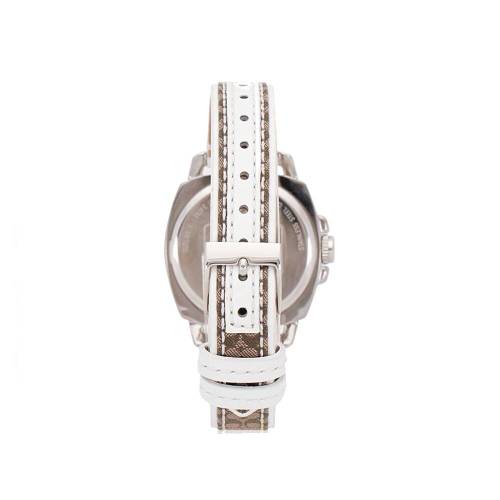 นาฬิกา COACH 14503148 Women's Boyfriend Leather Watch Silver/Signature ...