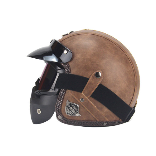 หมวกกันน็อค AHP ABS Motobiker Open Face 3/4 Helmet Personalized Mens ...