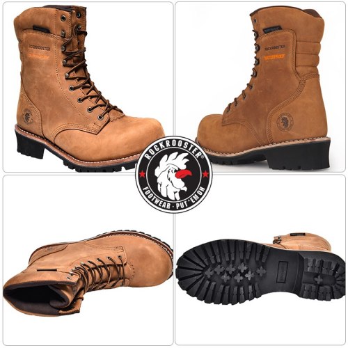 Non-ROCKROOSTER Waterproof Goodyear Work Boots Safety Shoes For Men ...