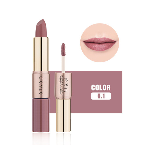 O.TWO.O Duo Matte Matte Lip Gloss Lipstick Combination N9107 ลิปสติก ...