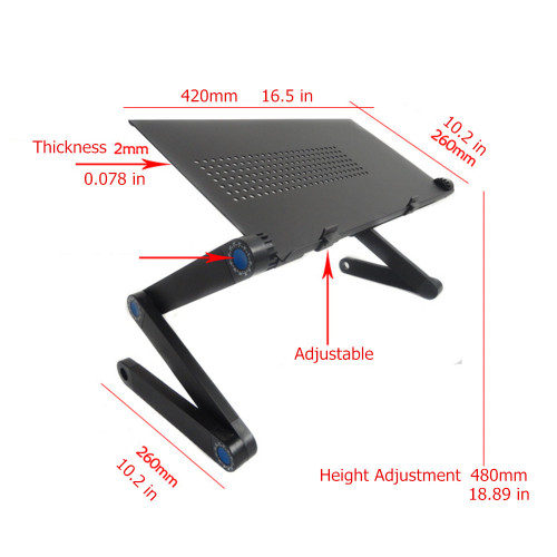 Adjustable Laptop Standing Desk Bed Multifunctional Laptop Table 360 ...
