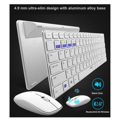 Rapoo 9300M Multi-Mode Wireless Keyboard & Mouse Combo :ไทย/Eng(KB ...