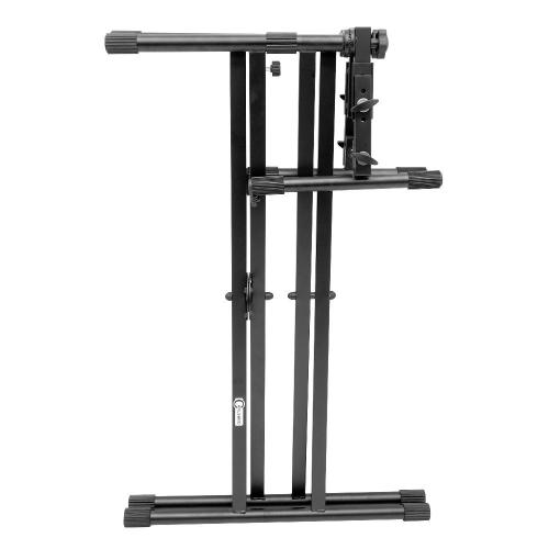 Carlsbro DF036 ขาตั้งคีย์บอร์ด 2 ชั้น โลหะขาคู่ ปรับระดับได้ 47-131 ซม. ...