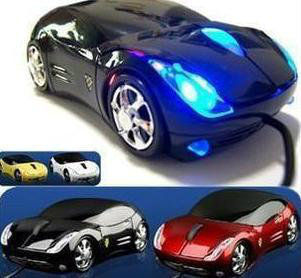 Wholesale Colorful Dazzling Light Wired Ferrari Sports Car Mouse Usb ...