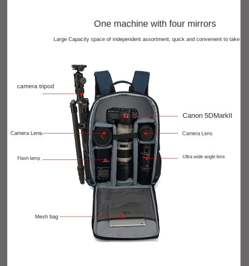 New LED digital DSLR camera bag shoulder waterproof multifunctional ...