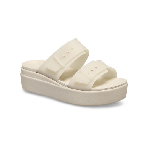 CROCS รองเท้าแตะผู้หญิง BROOKLYN BUCKLE FROSTED LOW WEDGE รุ่น 210980 ...