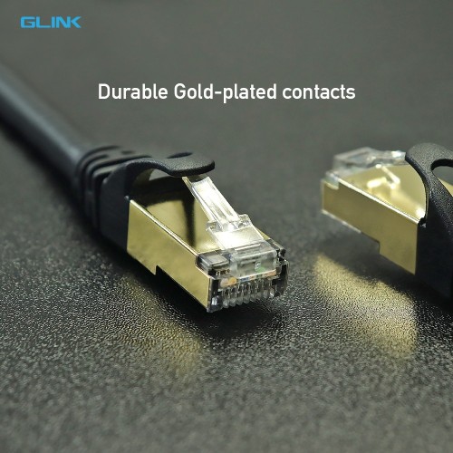 GLINK สายแลน CAT7 40เมตร STP มีฉนวนกันสัญญาญรบกวน 10,000 mbps สำเร็จรูปพร้อมใช้งาน As the ...