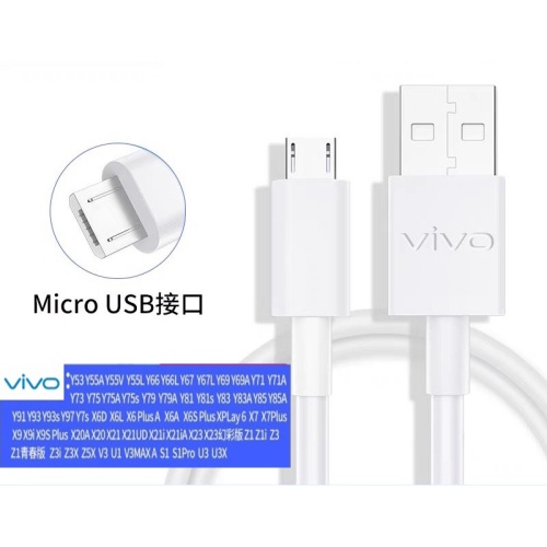 ขายดีสุด ของแท้ๆๆ แบบใหม่ สายชาร์จ วีโว่ Vivo USB MICRO รองรับทุกรุ่น ยาว 1 เมตร สายมีความทน ...