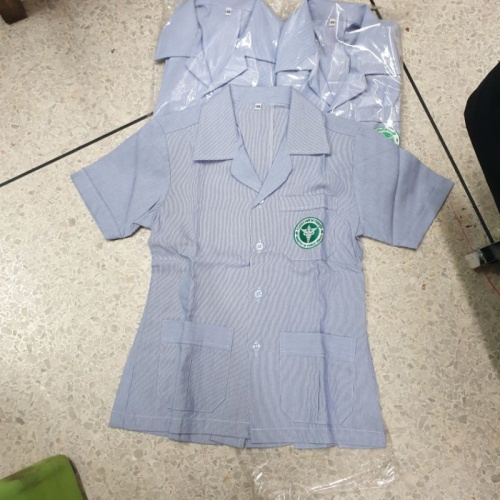 เสื้อกระทรวง sale ลดราคา คอปกริ้วชมพู 44 | Thisshop