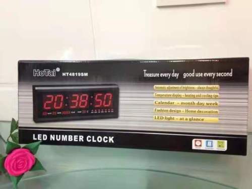 Hotai ของแท้ นาฬิกาดิจิตอล LED DIGITAL CLOCK แขวนติดผนัง 48 x 18.2 x 4. ...