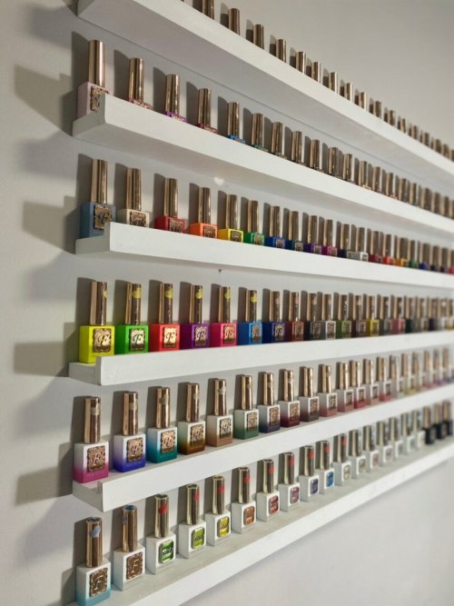 สินค้าใหม่ ชั้นติดผนัง ชั้นวางยาทาเล็บ ชั้นลอย ยาว 100 cm. ได้ 4 ชั้น ...