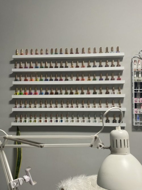 สินค้าใหม่ ชั้นติดผนัง ชั้นวางยาทาเล็บ ชั้นลอย ยาว 100 cm. ได้ 4 ชั้น ...