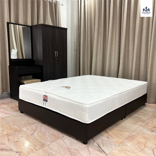 SOLOMON ชุดห้องนอน Cornflaks ครบชุด 4 ชิ้น พร้อมของแถมอีก 4 ชิ้น สีโอ๊ค 3.5 ฟุต | Thisshop