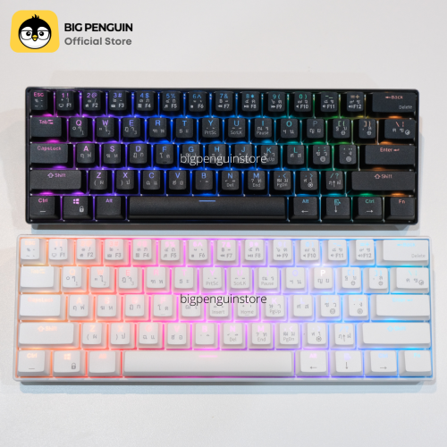 RK61RGBRoyalKludgeRKHotswap3Modeคีย์บอร์ดMechanicalKeyboardBluetoothไร้ ...