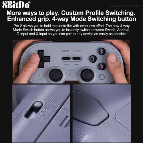 8Bitdo Pro 2 Hall-effect joystick Bluetooth Controller for Switch, PC,Android, Steam & Raspberry ...