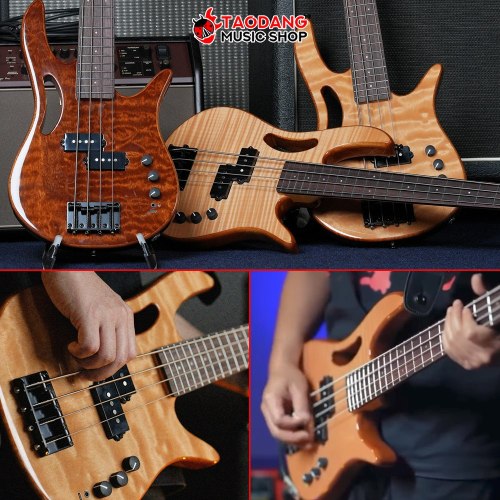 Akama Mini Beast Bass QS สี Natural เบสไฟฟ้า Akama Electric Bass Guitar ...