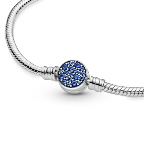 สร้อยข้อมือ PANDORA MOMENTS SPARKLING BLUE(599288C01)[TRENDX] 19 | Thisshop