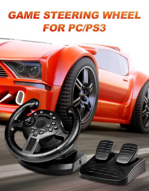 พวงมาลัยเกมแข่งรถ เกมคอนโซล Racing Steering Wheel For PS3 Game Steering ...