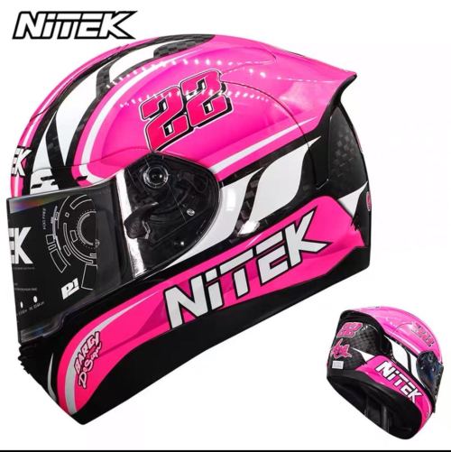American NITEK motorcycle carbon fiber helmet male full face helmet ...