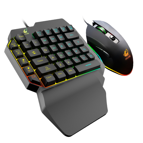 Free wolf T1 one-handed keyboard and mouse set eat chicken artifact ...