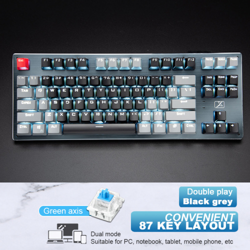 XINMENG 87-key Bluetooth mechanical keyboard wired wireless Bluetooth ...