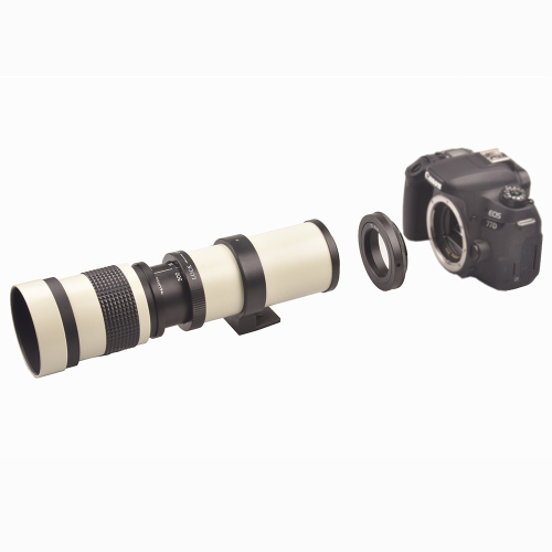 Lightdow White 420-800mm F/8.3-16 Super Telephoto Lens Manual Zoom Lens ...