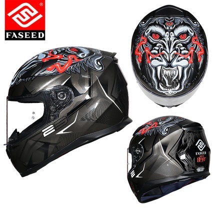 FASEED Motorcycle Helmet FS-816 Bright black M | Thisshop
