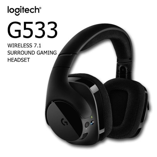New Logitech G533 WIRELESS DTS 7.1 SURROUND Stereoscopic GAMING HEADSET ...
