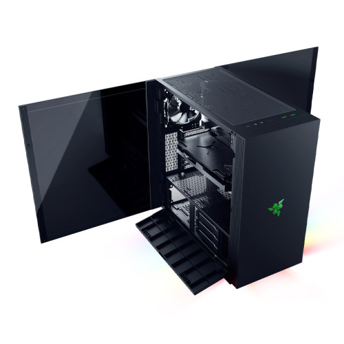 Razer Tomahawk ATX Mid-Tower/Mini-ITX Gaming Chassis: Dual-Sided ...