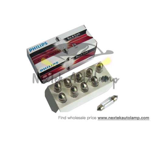 Philips 10W 13854 24V SV8.5 38mm ไฟตกแต่งภายในมาตรฐานแสงสัญญาณดั้งเดิม ...