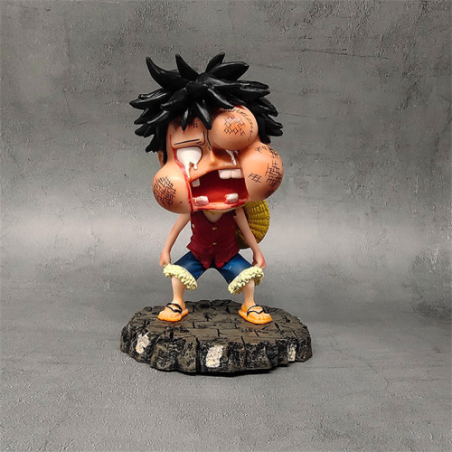 Under-beat, guilty, swollen face, Luffy, figure, one piece, model ...