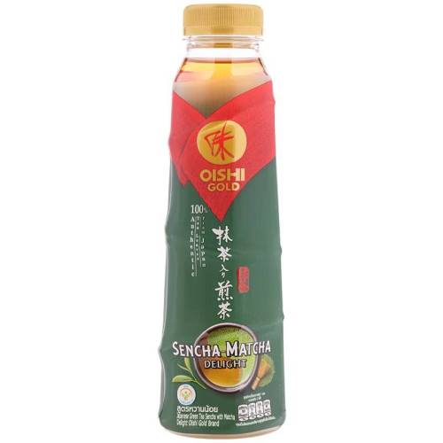 โออิชิโกลด์น้ำชาเขียวญี่ปุ่นเซนฉะผสมมัทฉะสูตรหวานน้อย 400มล Oishi Gold ...